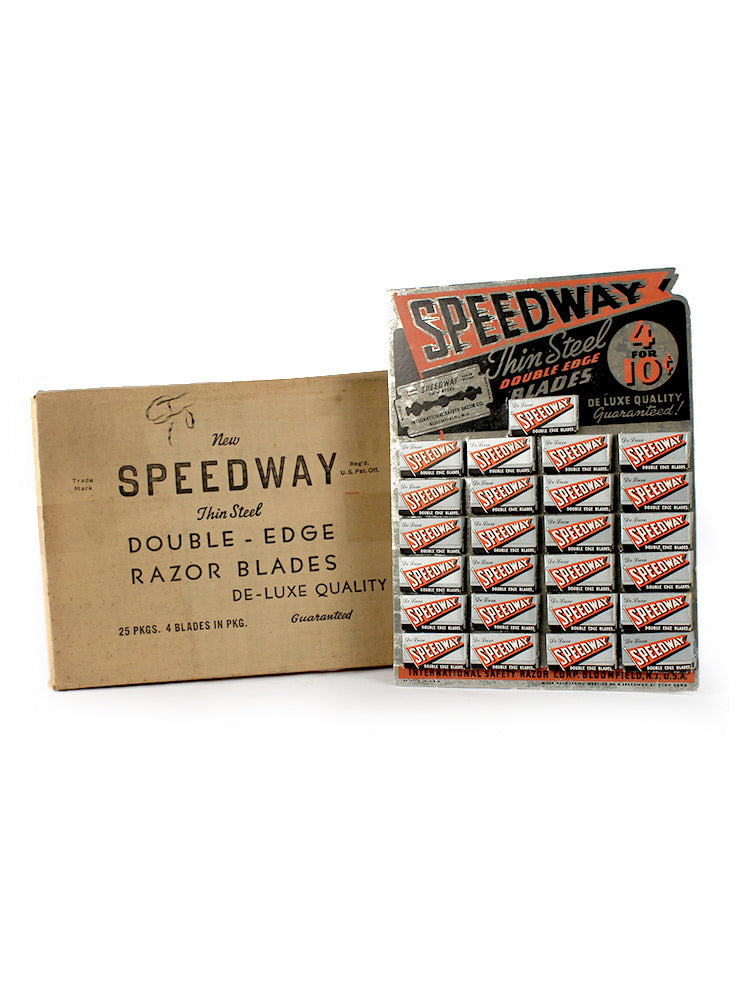 Vintage Signs - Speedway Razor Blade Counter Display – I Crave Cars