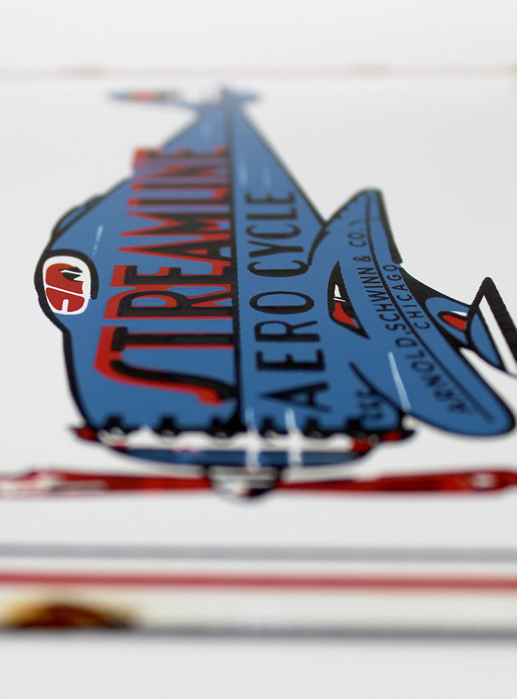 Vintage Streamline Aero Cycle Airplane Porcelain Gas Pump Sign – I ...